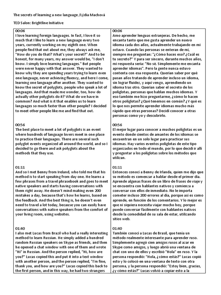 The Secrets of Learning A New Language | PDF