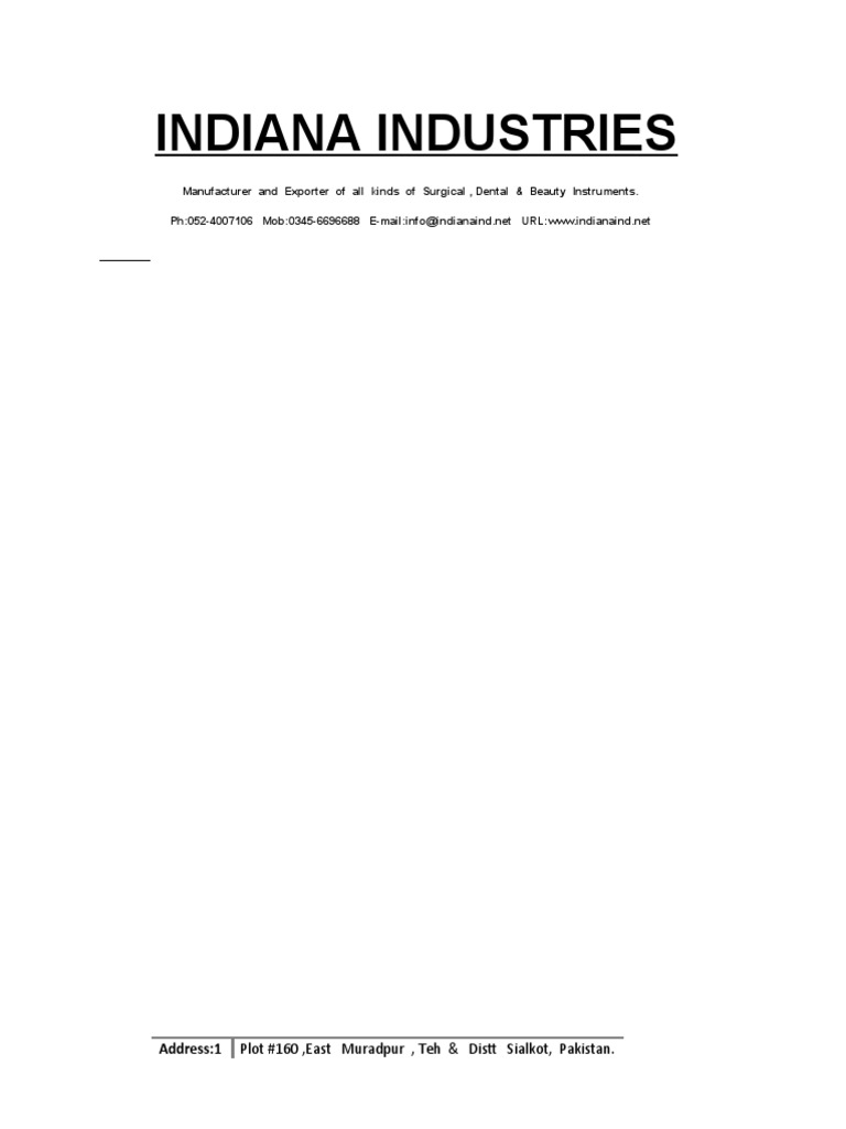 Indiana Industries | PDF