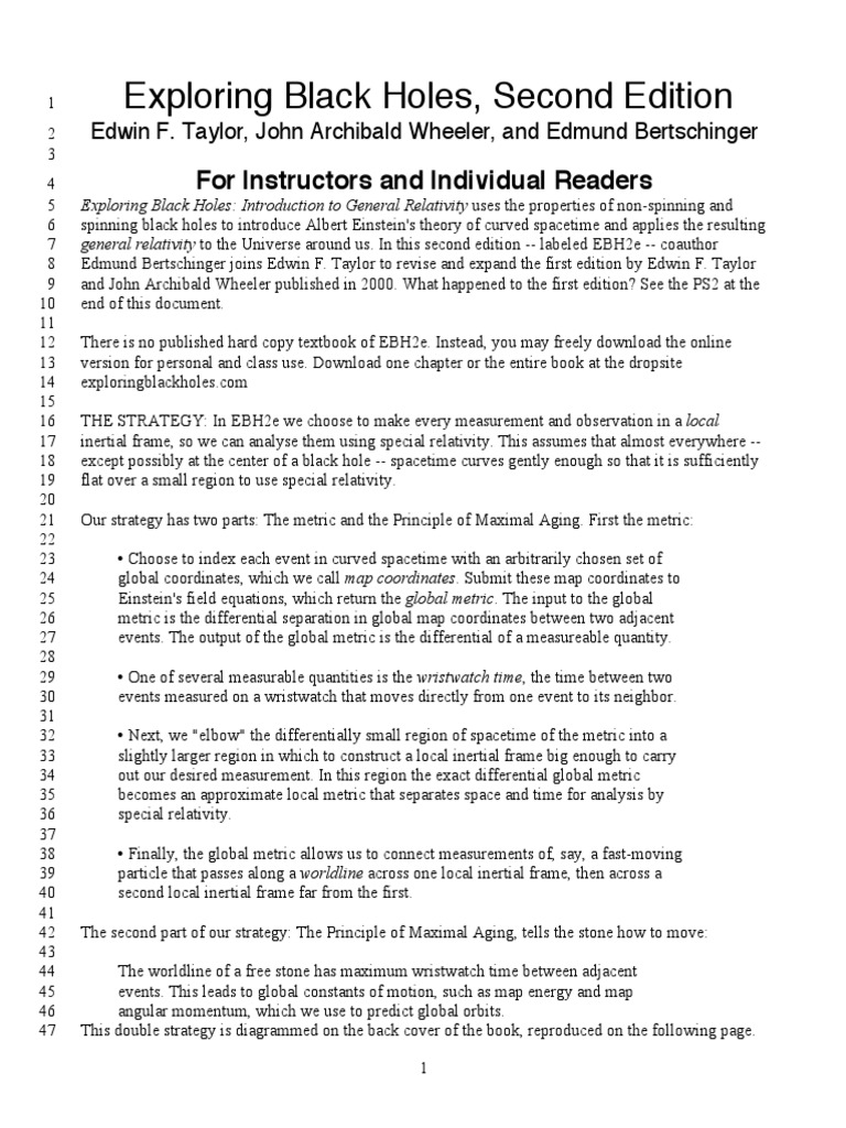 Exploring Black Holes Introduction PDF | PDF | Science & Mathematics
