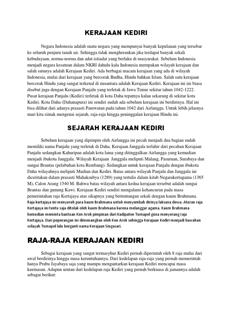 Kerajaan Kediri | PDF
