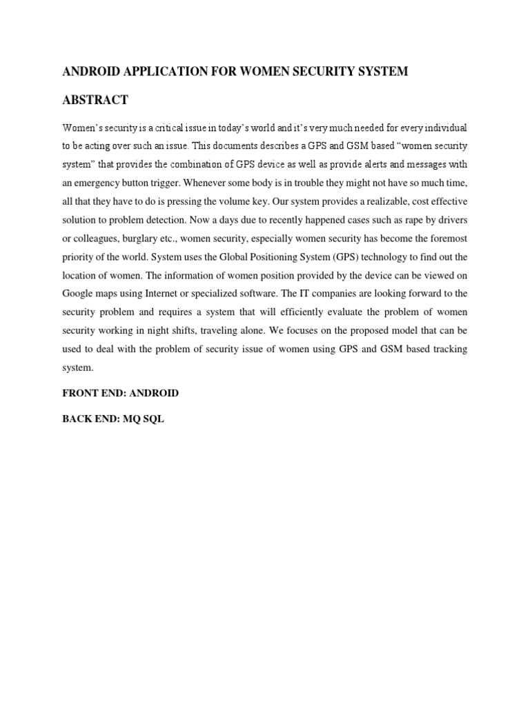 Women Security | PDF