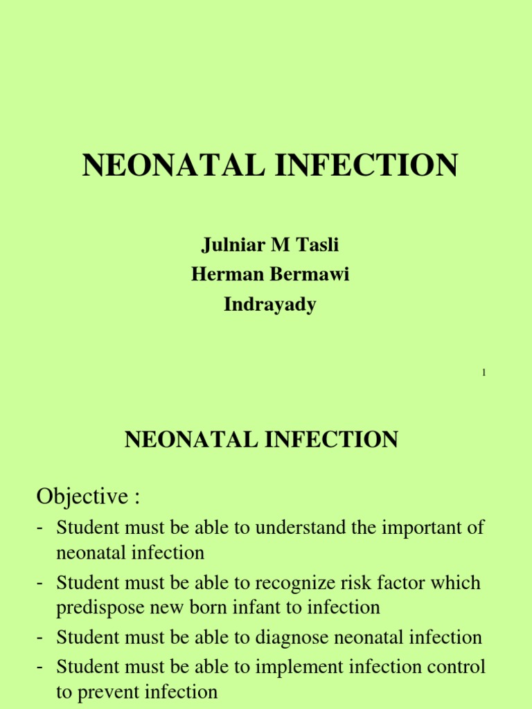 Understanding Neonatal Infection Risks | PDF