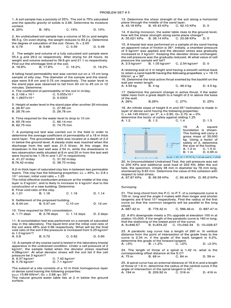 Problem Set Geotech | PDF
