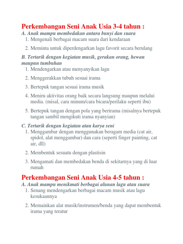 Perkembangan Seni Anak | PDF