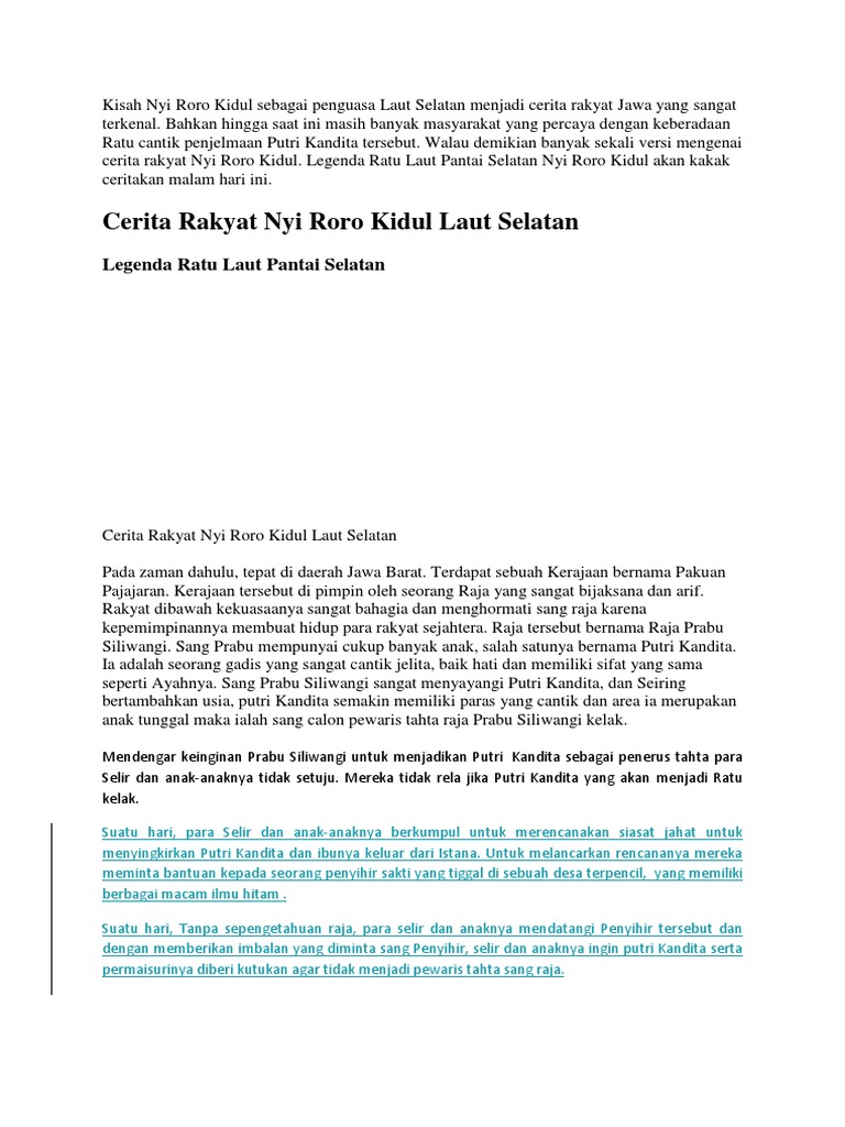 Kisah Nyi Roro Kidul Sebagai Penguasa Laut Selatan Menjadi Cerita ...