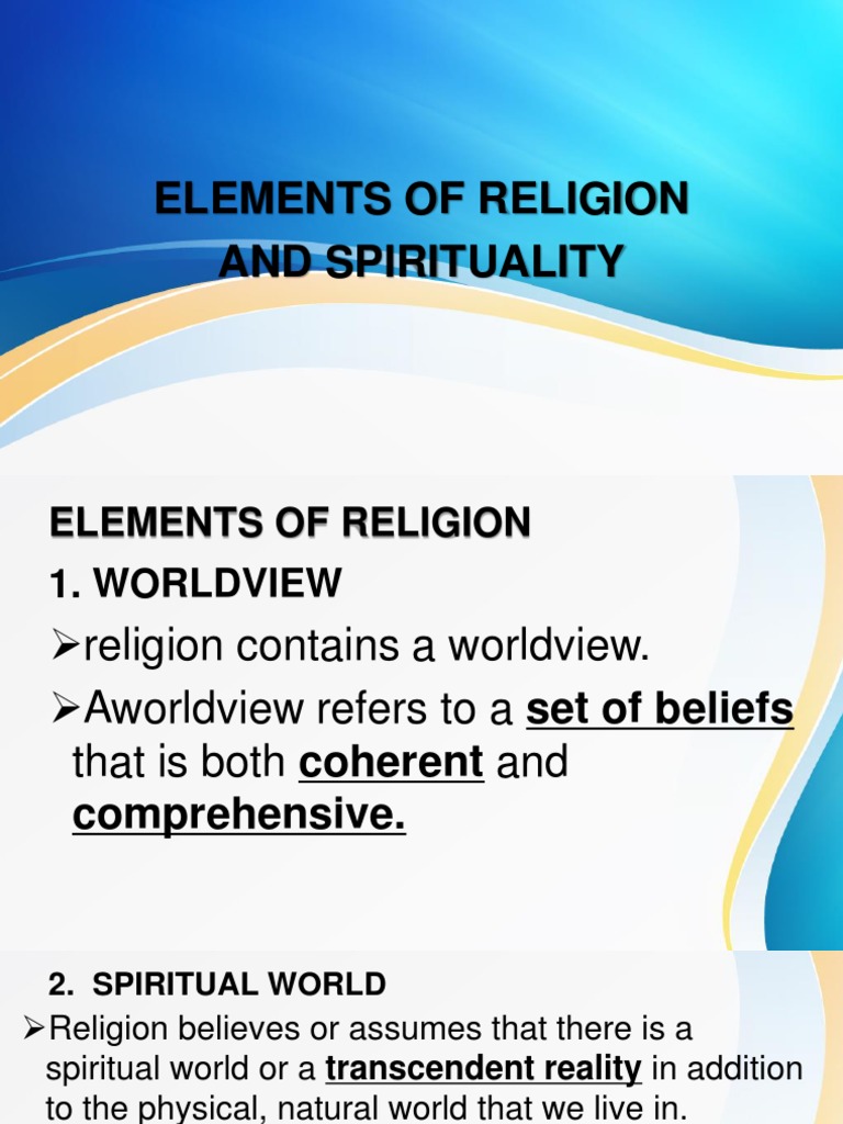 Elements of Religion and Spirituality | PDF