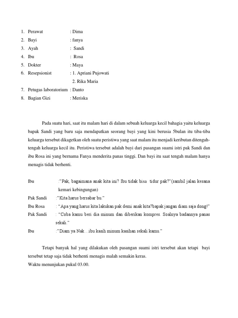 Skenario Dialog Komunikasi Terapeutik | PDF | Kesehatan Holistik