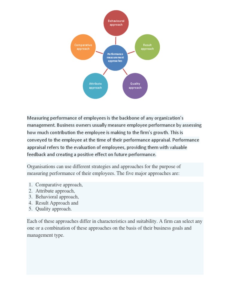 Measuring Performance Approaches | PDF