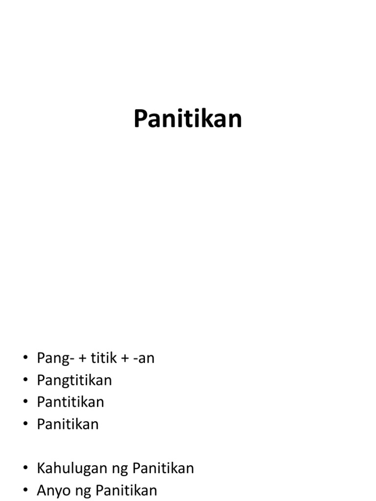 PANITIKAN | PDF