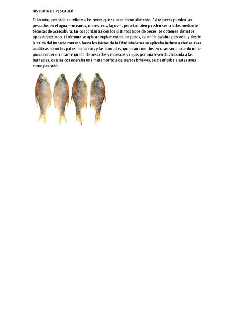Origen e historia del pescado | PDF | Ciencias sociales | Historia