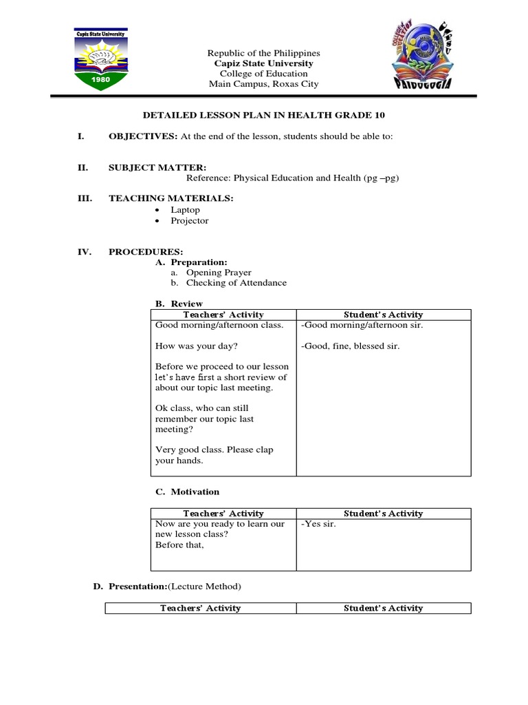 Detailed Lesson Plan in Pe (Hip-Hop Aerobics) | PDF