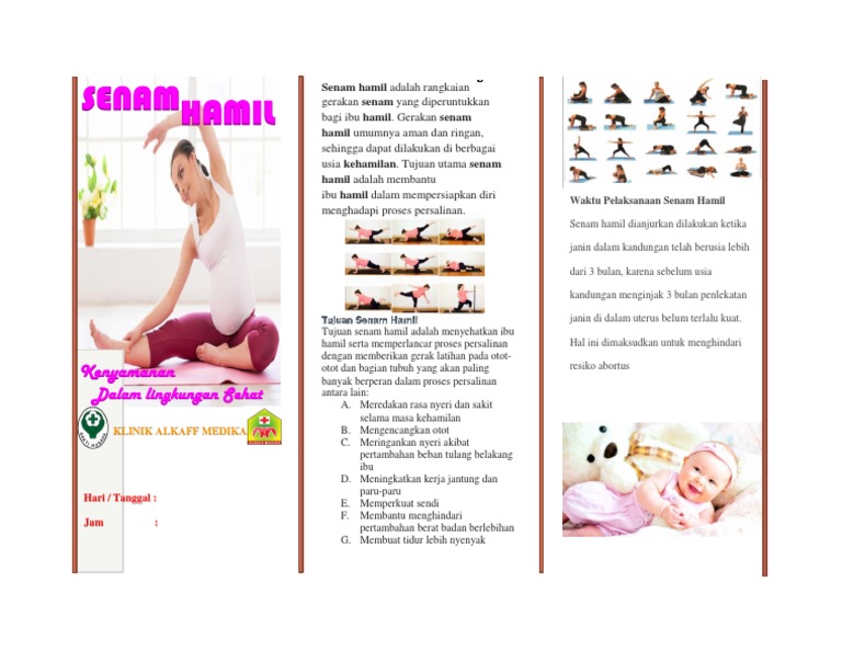 Leaflet Senam Hamil | PDF