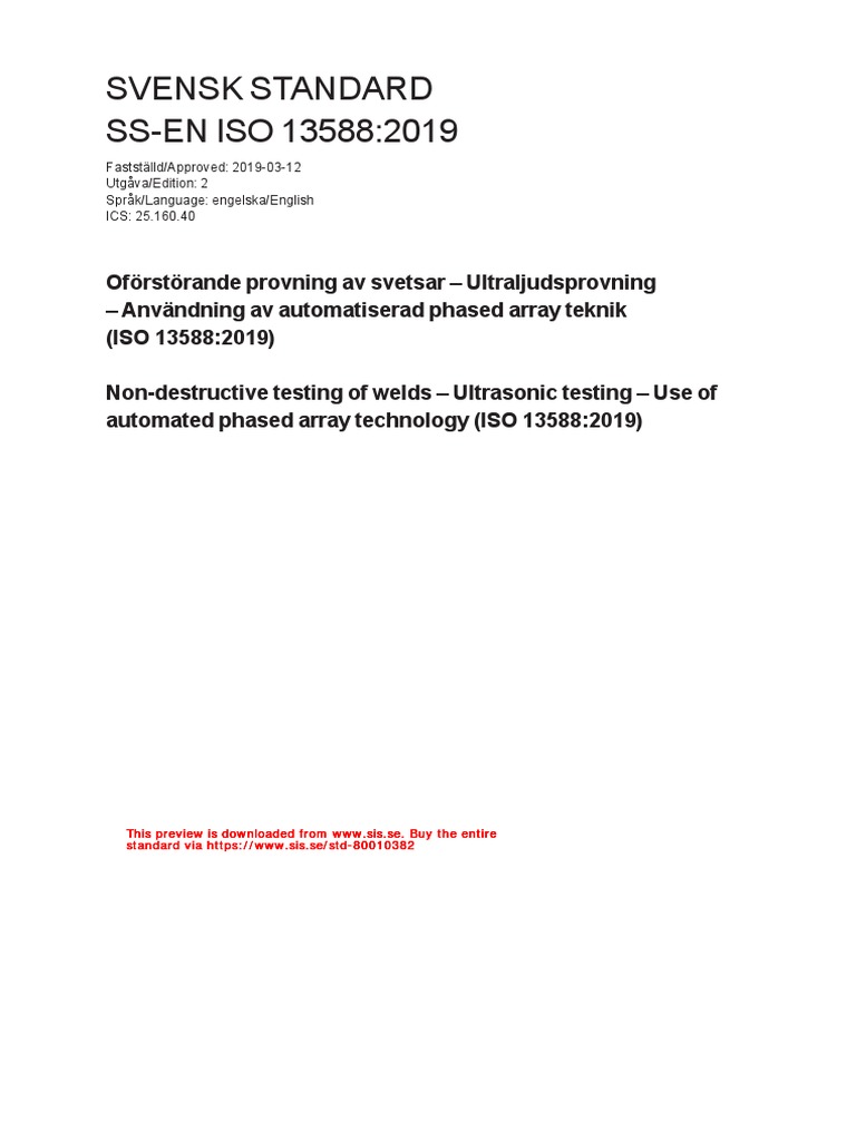 SS en Iso 13588 2019 en PDF | PDF