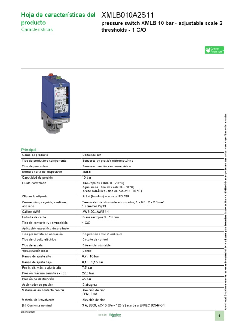 OsiSense XM - XMLB010A2S11 | PDF
