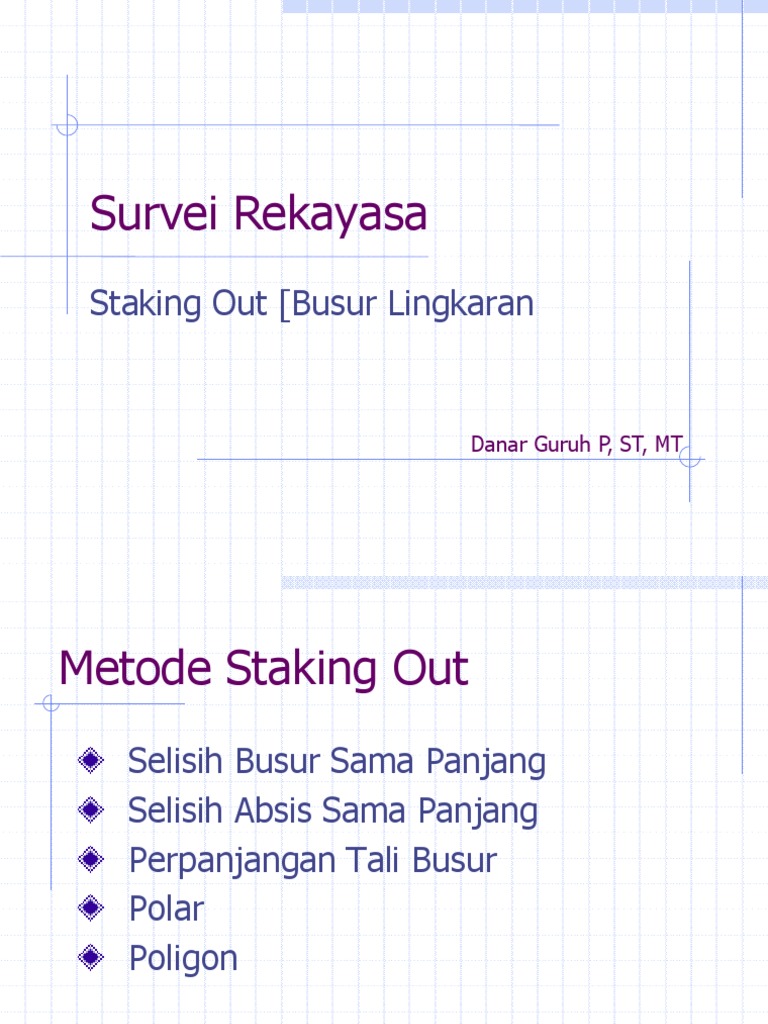Metode Pematokan Selisih Busur dan Absis | PDF