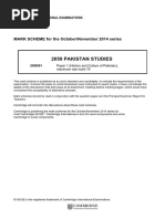 O Level Pakistan Studies 2059 Past Paper | PDF