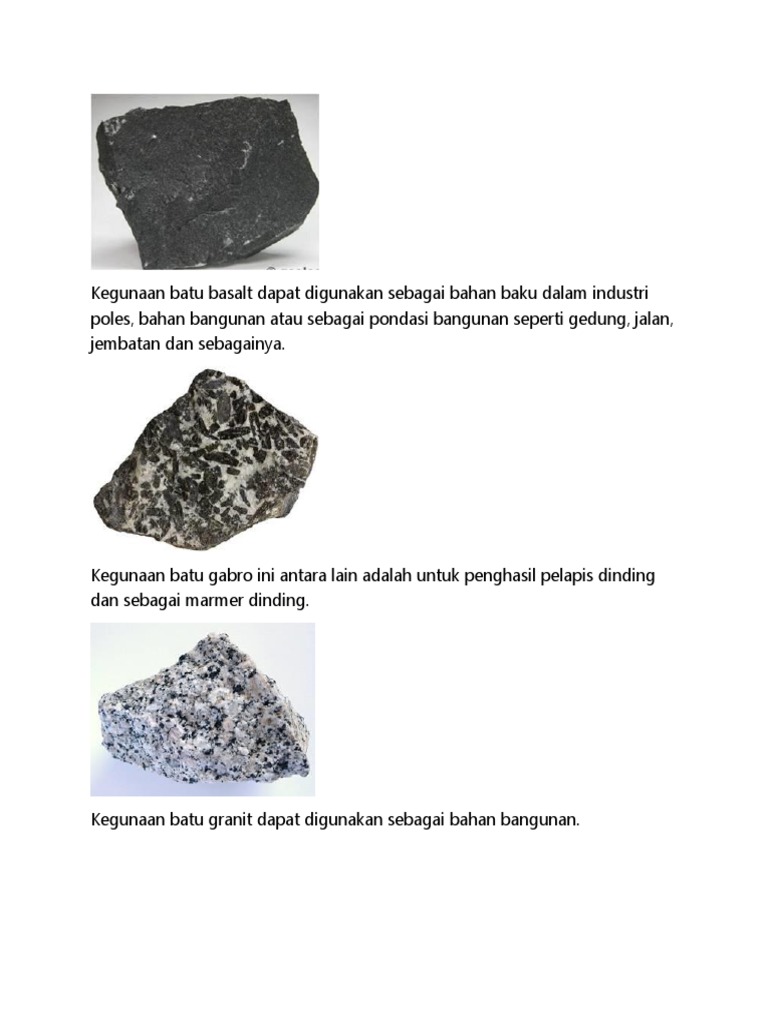 Kegunaan Batu Basalt Dapat Digunakan Sebagai Bahan Baku Dalam Industri ...
