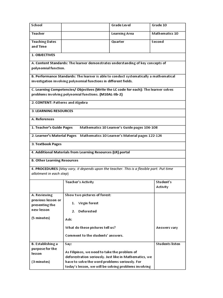 Problems Involving Polynomial Functions | PDF