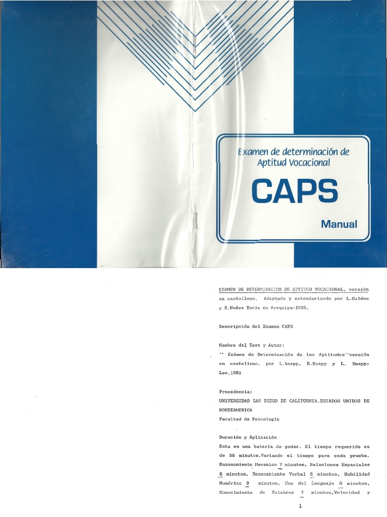 Caps Manual PDF | PDF