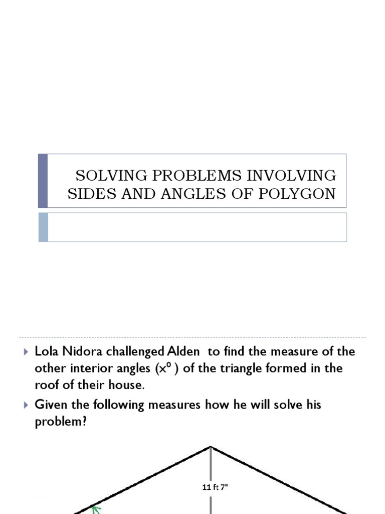 Solving Problems Involving Sides and Angles of Polygon | PDF | Teaching ...