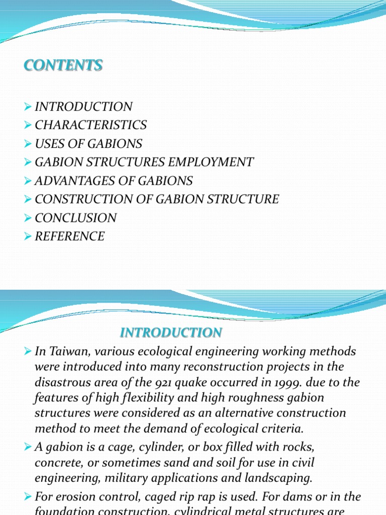 Gabion Structures | PDF