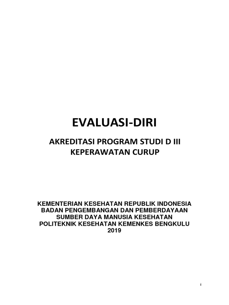 Evaluasi Diri D III Prodi Keperawatan Curup | PDF