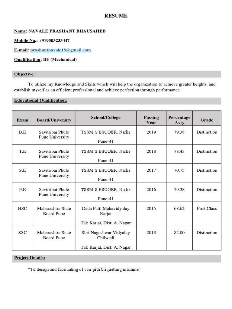 Prashant - Resume 1 | PDF