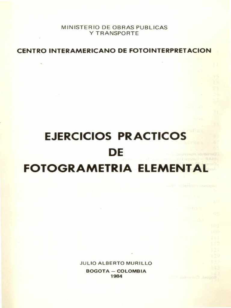 Ejercicios Practicos de Fotogrametria Elemental PDF | PDF
