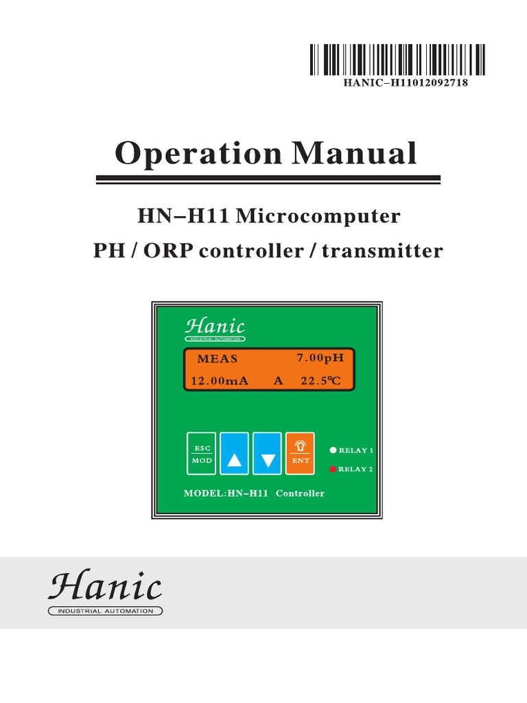 HN-H11 PH Controller Instruction | PDF