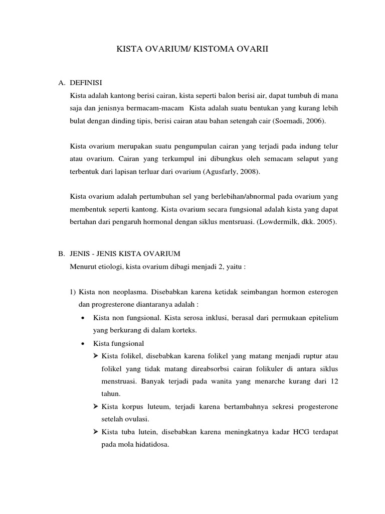 Kista Ovarium | PDF