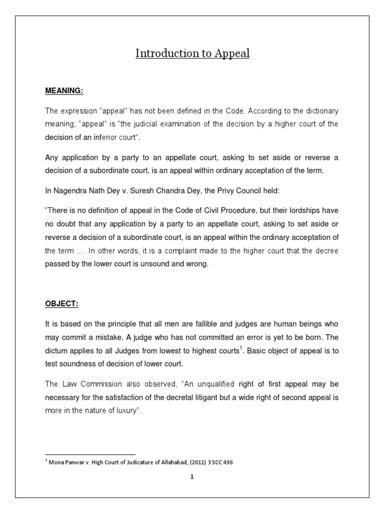 Appeals Under Civil Procedure Code CPC | PDF | Law