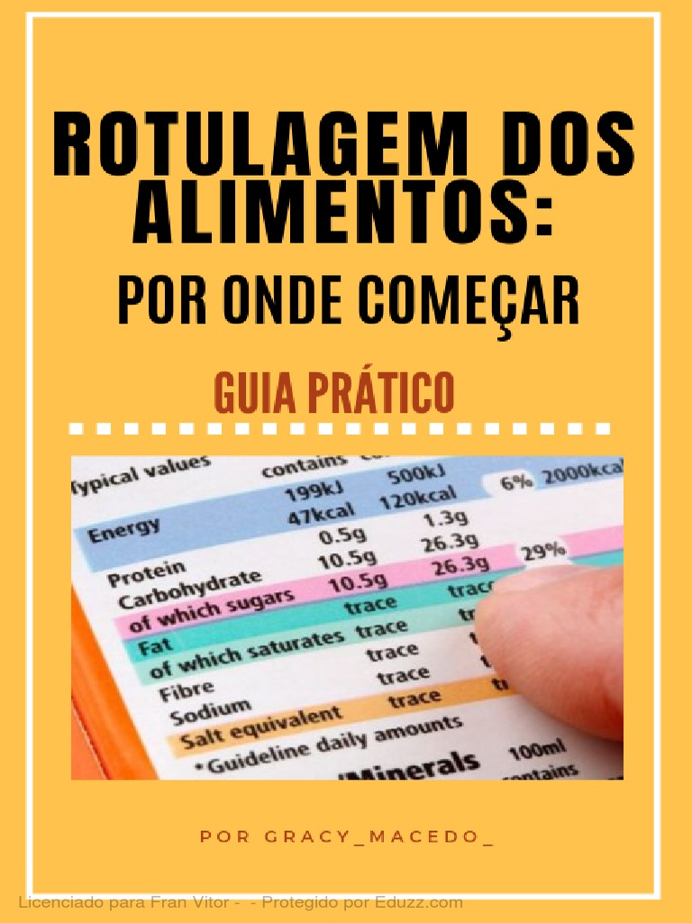 Rotulagem Dos Alimentos Por Onde Começar Guia Prático PDF | PDF ...