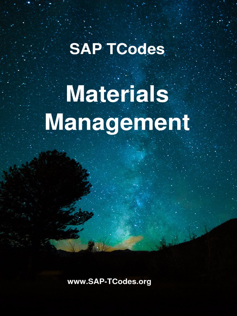 SAP-TCodes Module MM-EN | PDF | Supply Chain Management | Business