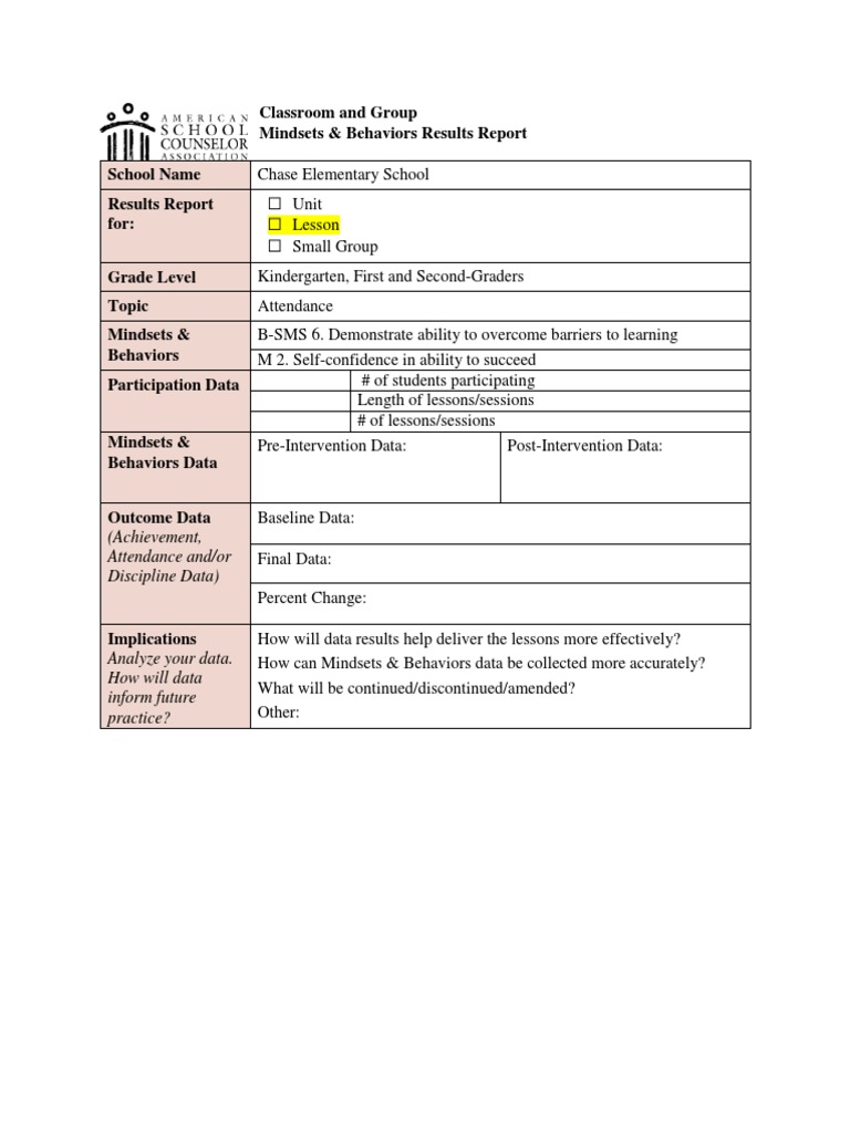 Closing The Gap - Classroom and Group M&B Results Report | PDF