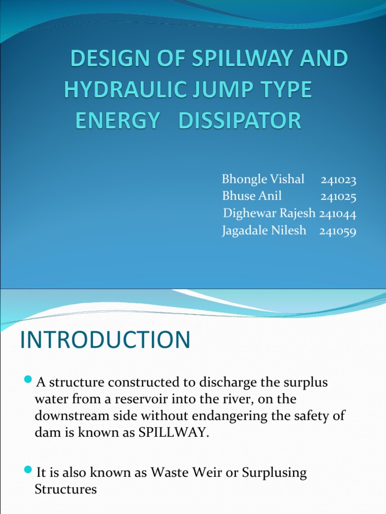 Design of Spillway | PDF | Flood Control | Spillway