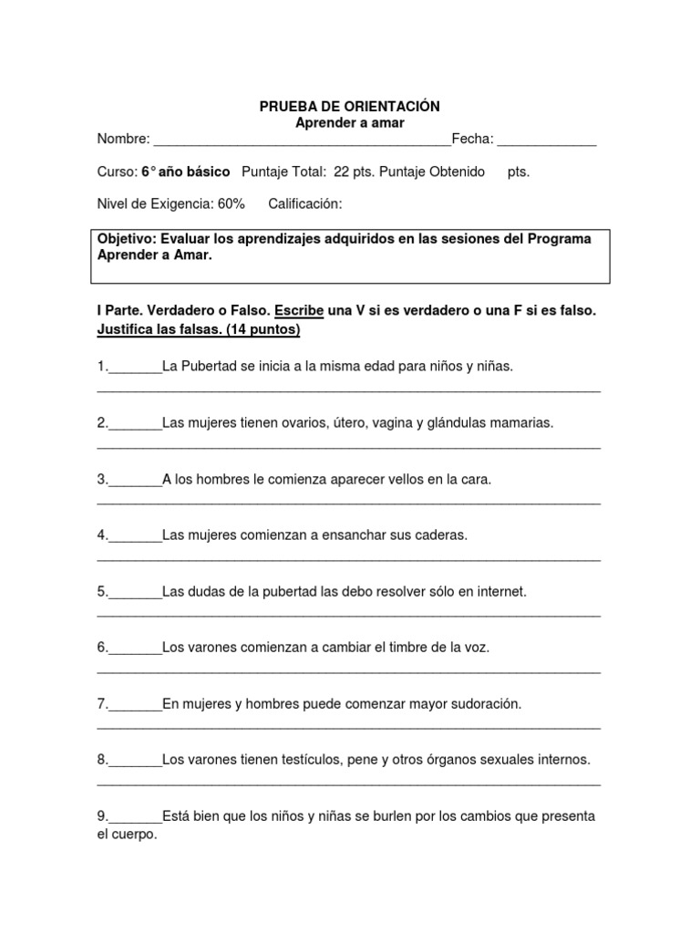 Aprender A Amar 6° | PDF | Pubertad | Sistema reproductivo animal
