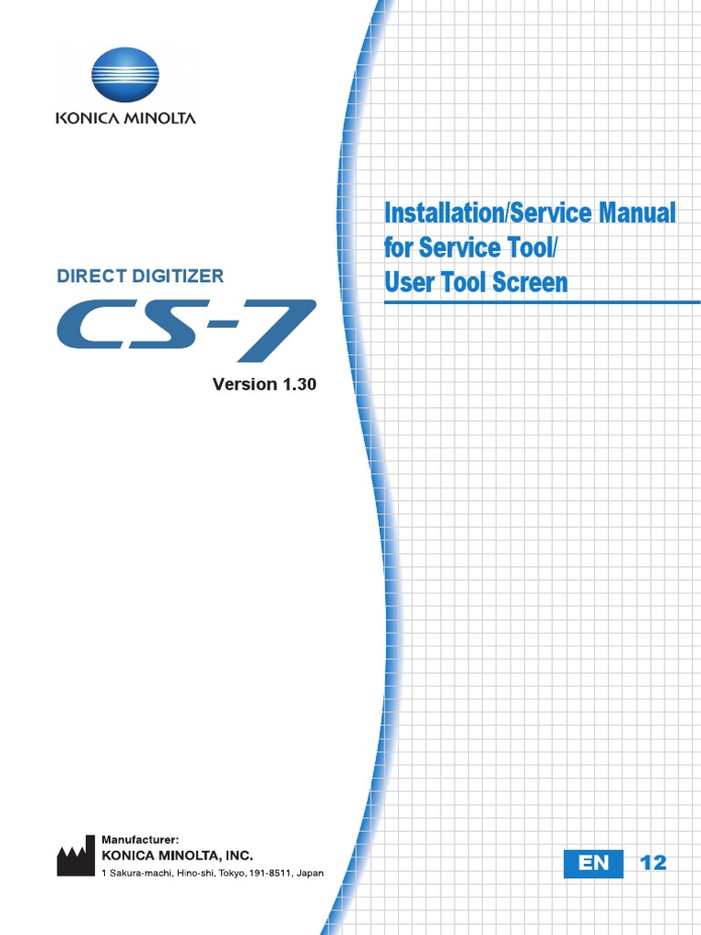 CS7 Installation Service Manual For Service Tool and User Tool Screen ...