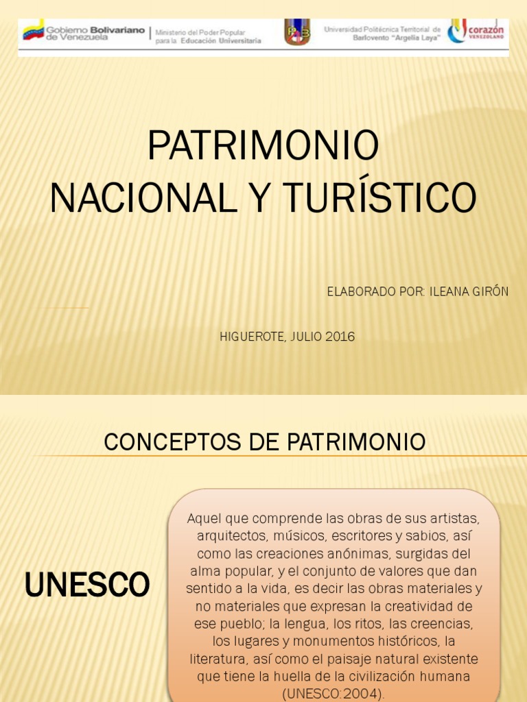 Presentacion Patrimonio | PDF | Bienes (Ley) | Turismo