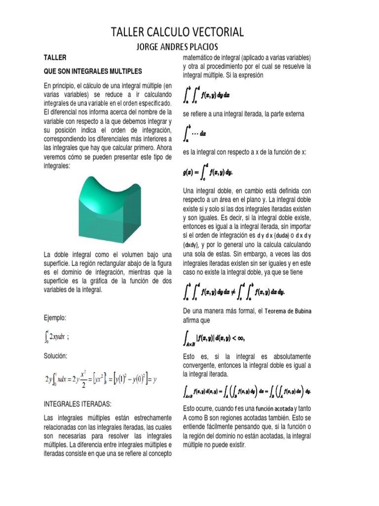 Integrales Multiples | PDF | Integral | Vector Euclidiano