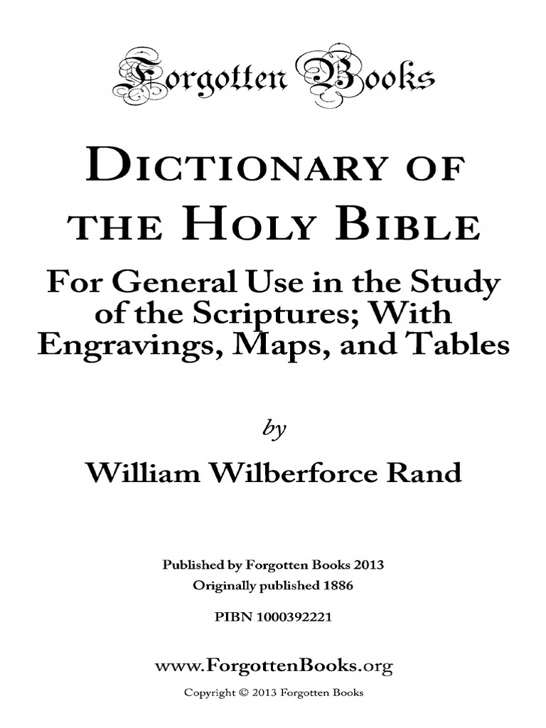 Dictionary of The Holy Bible PDF | PDF