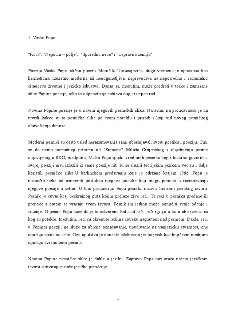 Vasko Popa | PDF