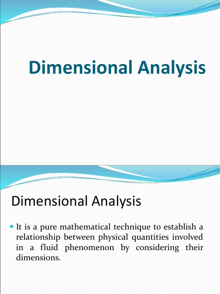 Dimensional Analysis | PDF