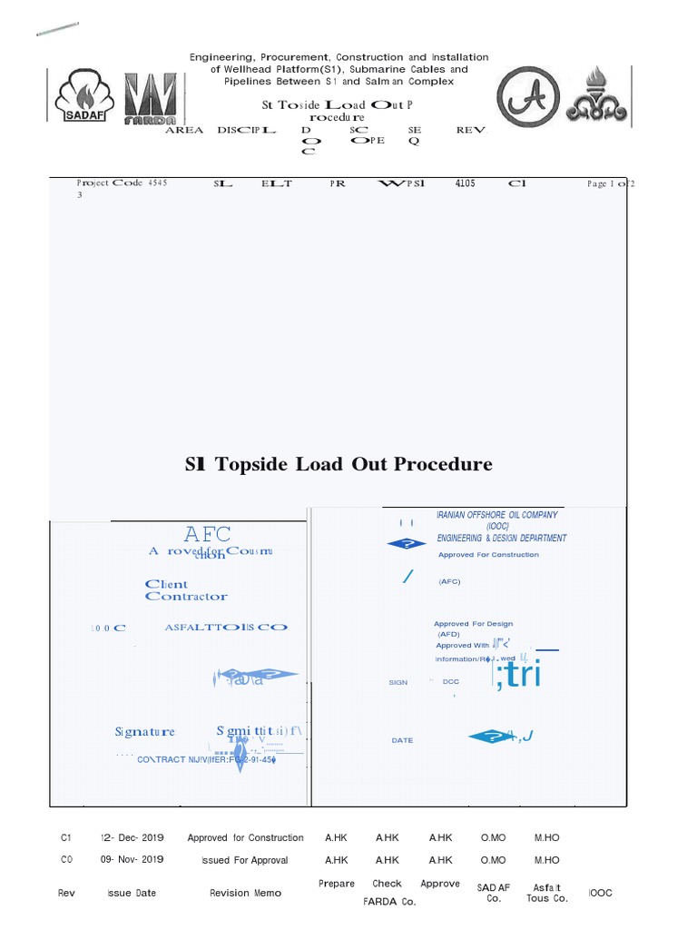 Offshore Platform Load Procedure | PDF