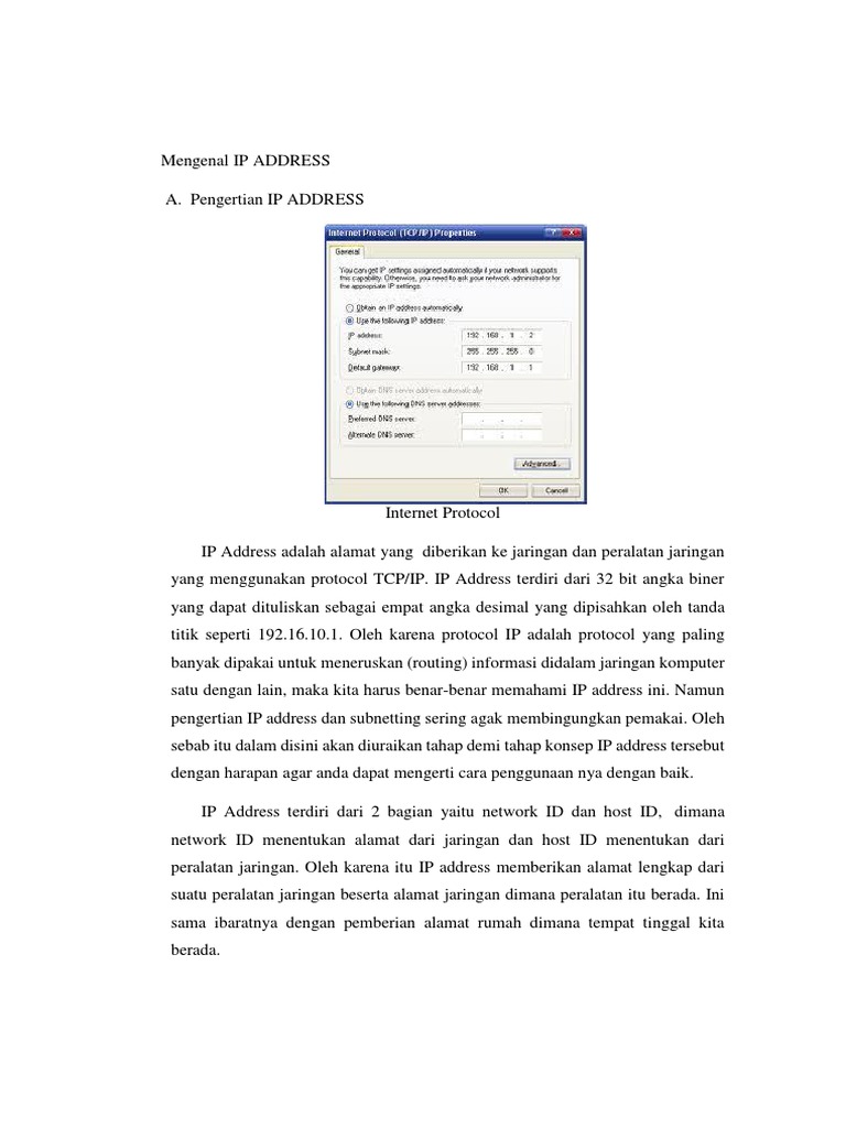 Mengenal IP ADDRESS | PDF