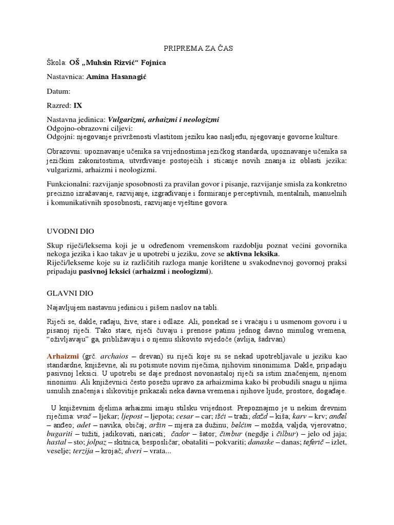 Arhaizmi | PDF