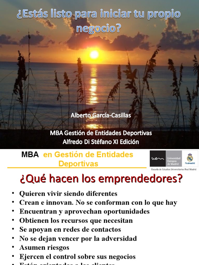 MBA Estas Listo para Tu Propio Negocio | PDF | Iniciativa empresarial ...