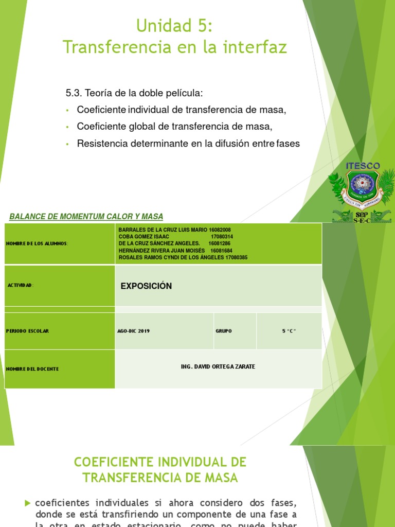 5C.Equipo 3.U 5.tarea 4 | PDF | Transferencia de masa | Fase (materia)