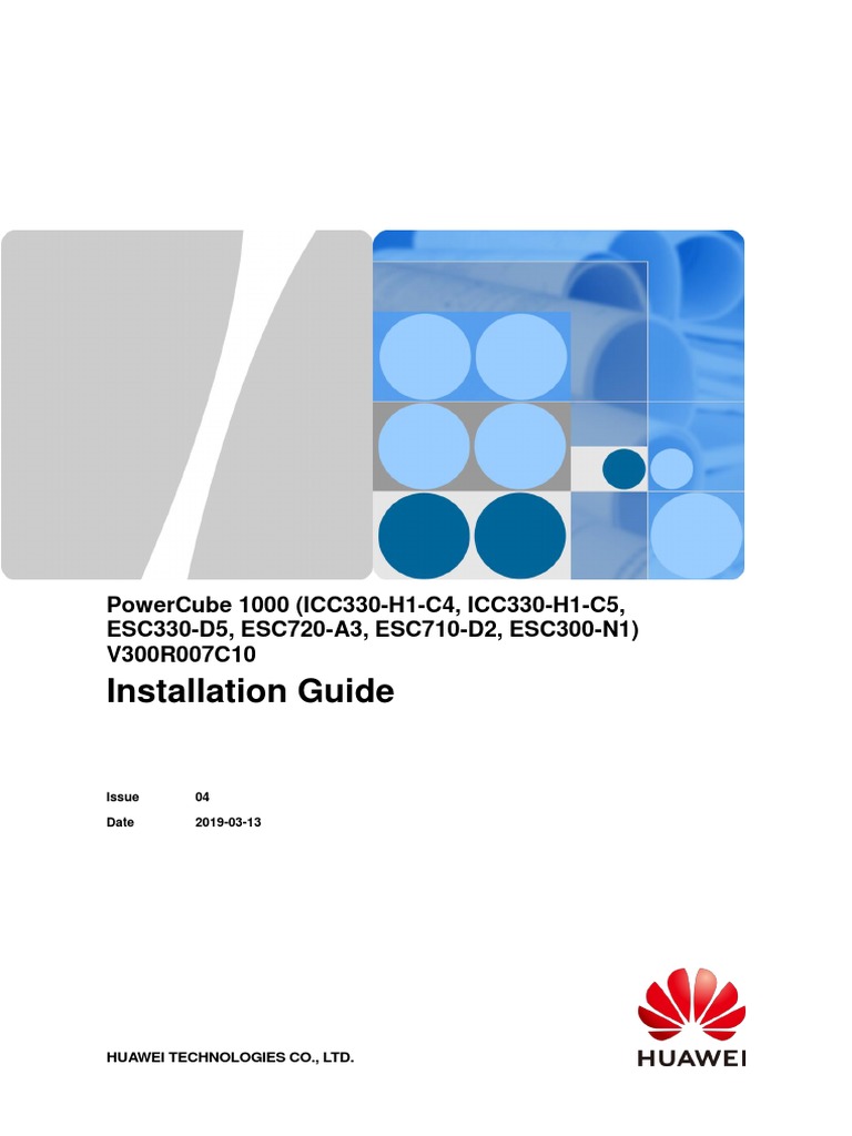 Powercube 1000 v300r007c10 Installation Guide (Icc330-H1-C4, Icc330-H1 ...