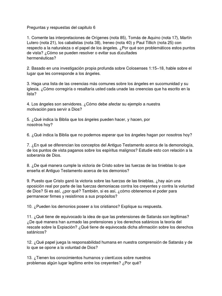 Preguntas y Respuestas Del Capitulo 6 | PDF