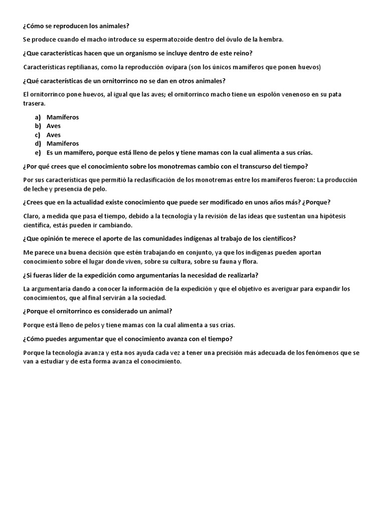 Cómo Se Reproducen Los Animales | PDF